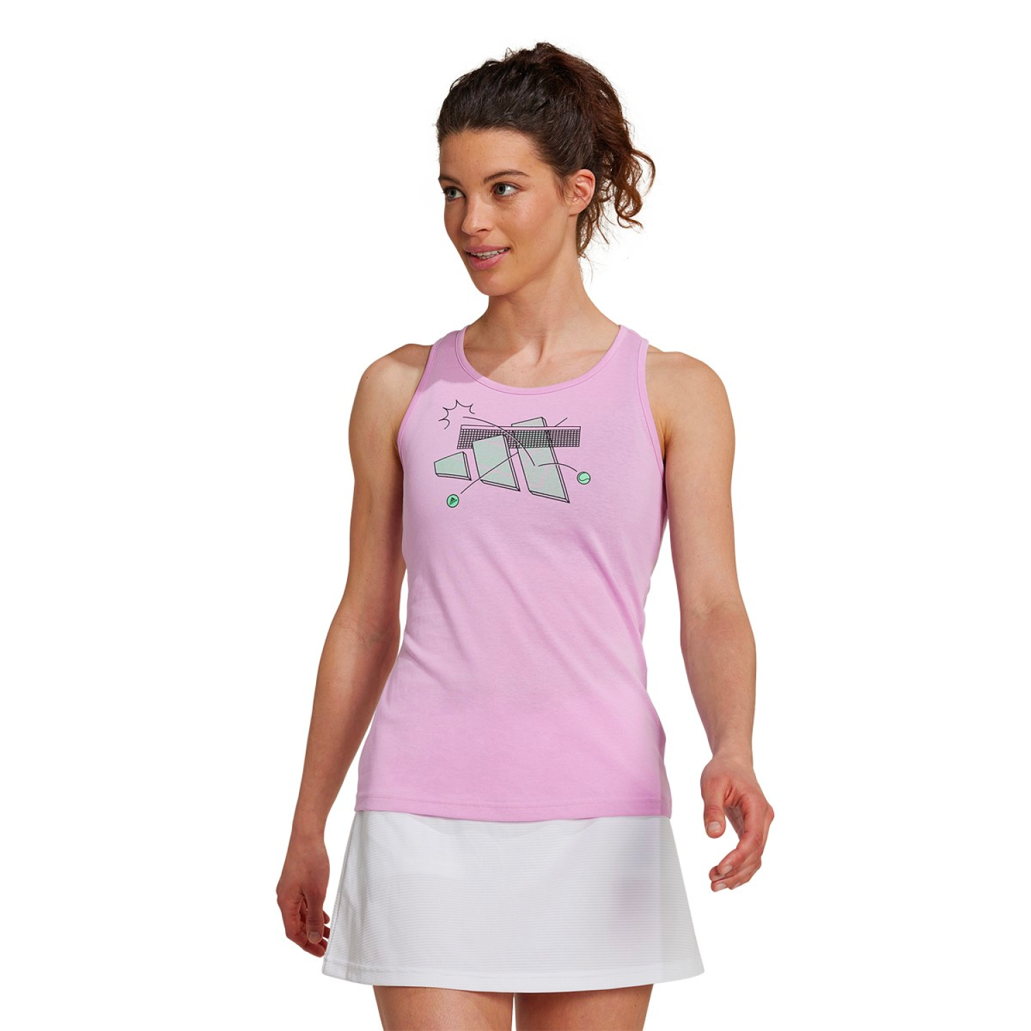 Tenisový top Adidas Graphics top nachová | Eshop-tenis.cz