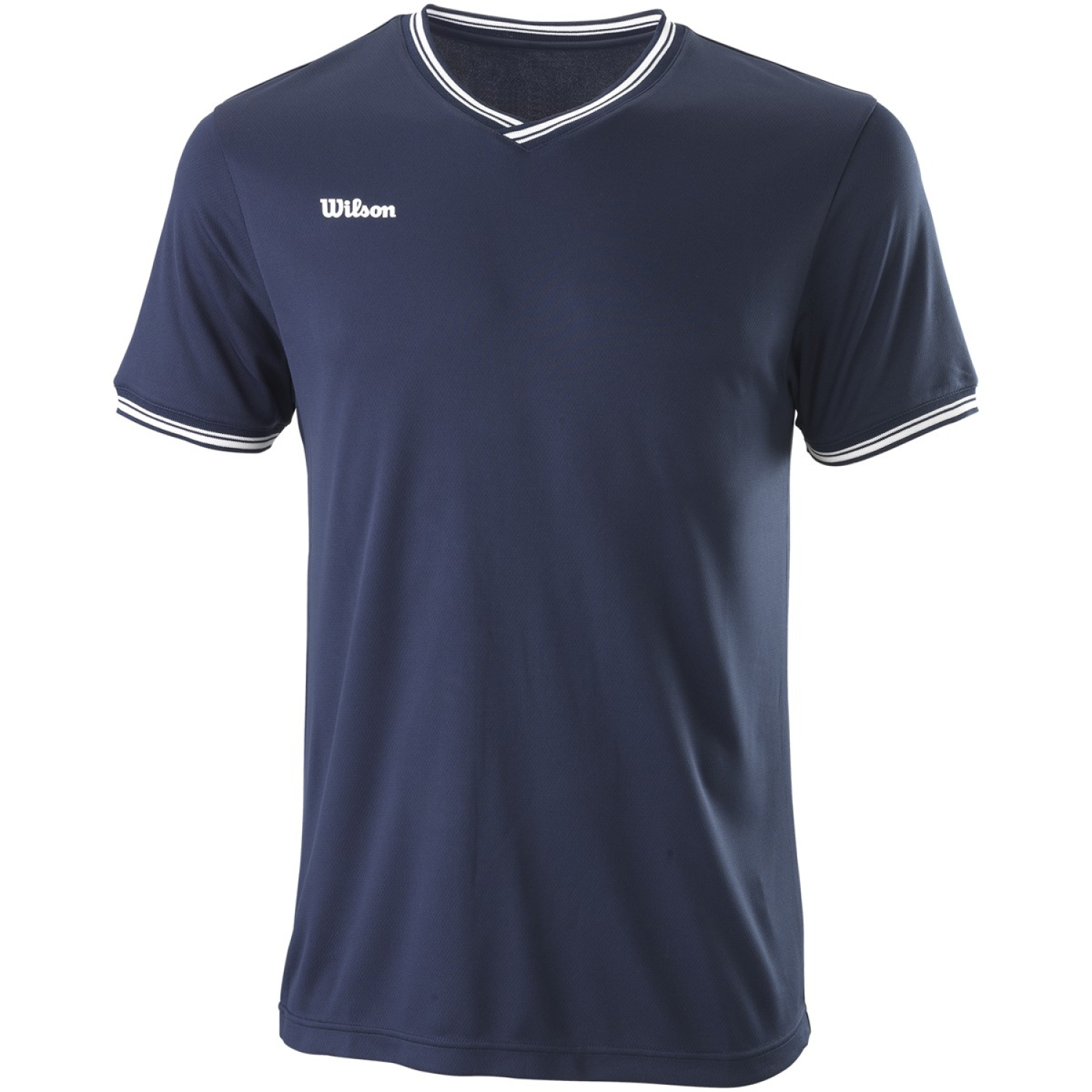Tričko Wilson team 2 v-neck tmavě modrá | Eshop-tenis.cz