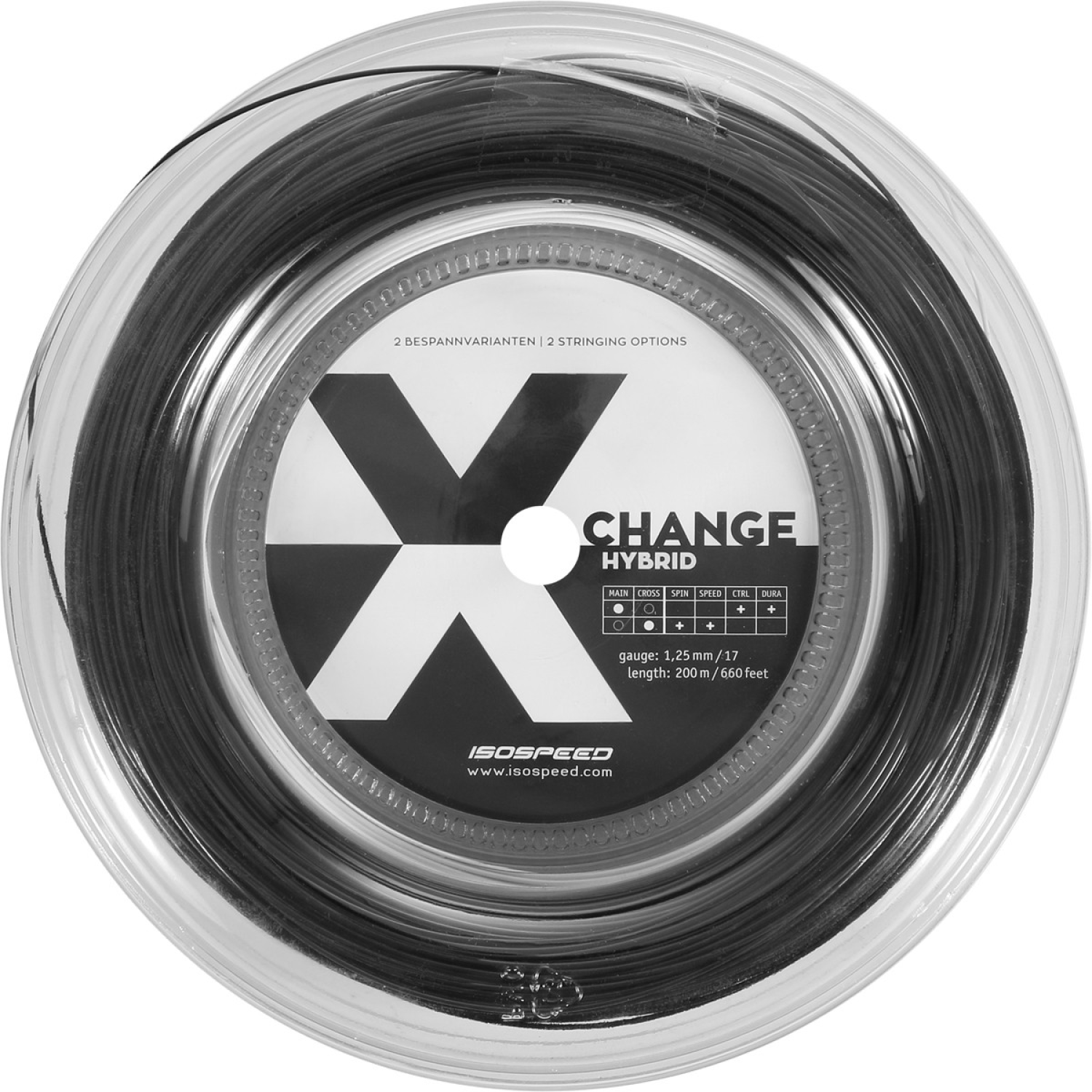 Tenisový výplet Isospeed x-change (200m) černá | Eshop-tenis.cz