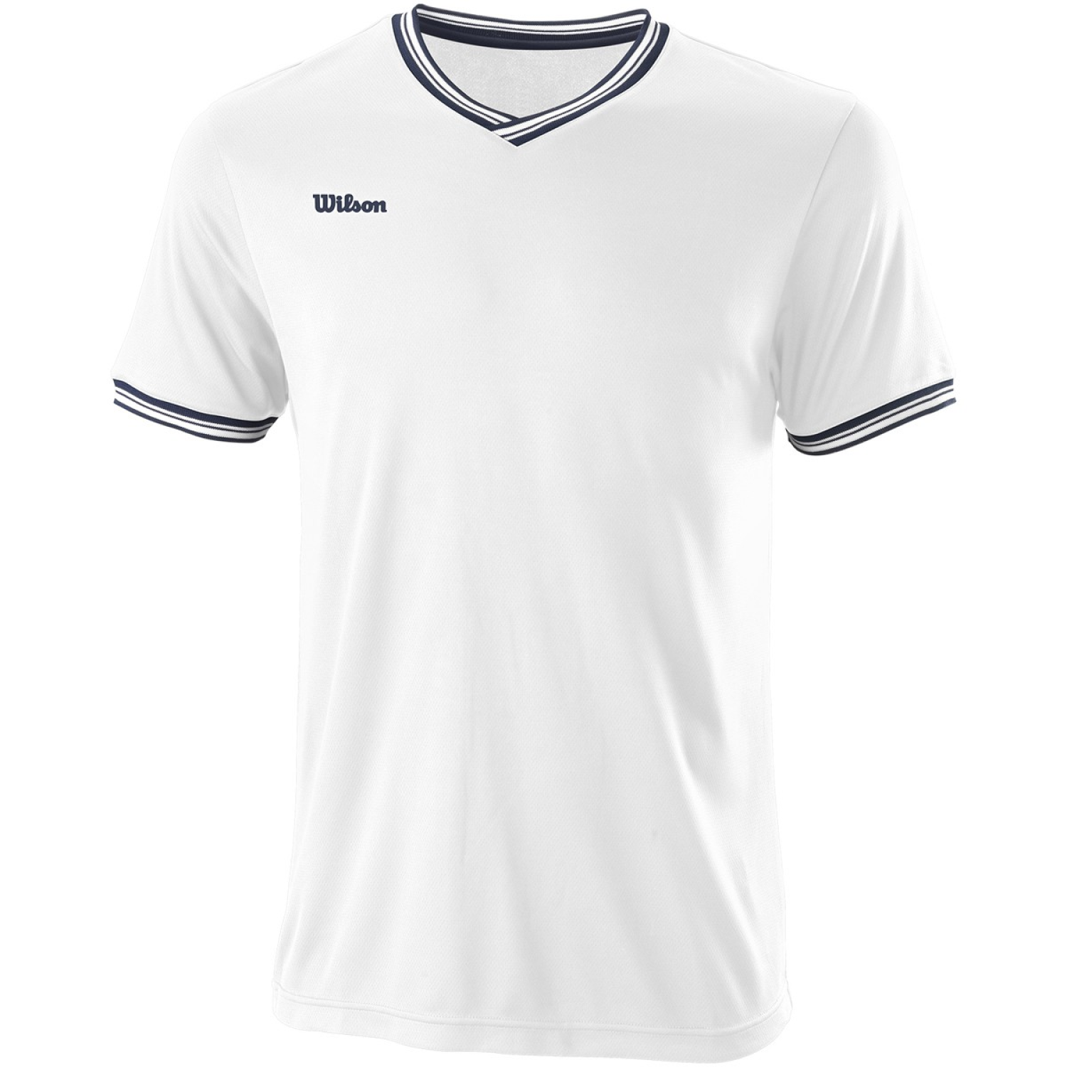 Tričko Wilson team 2 v-neck bílá | Eshop-tenis.cz