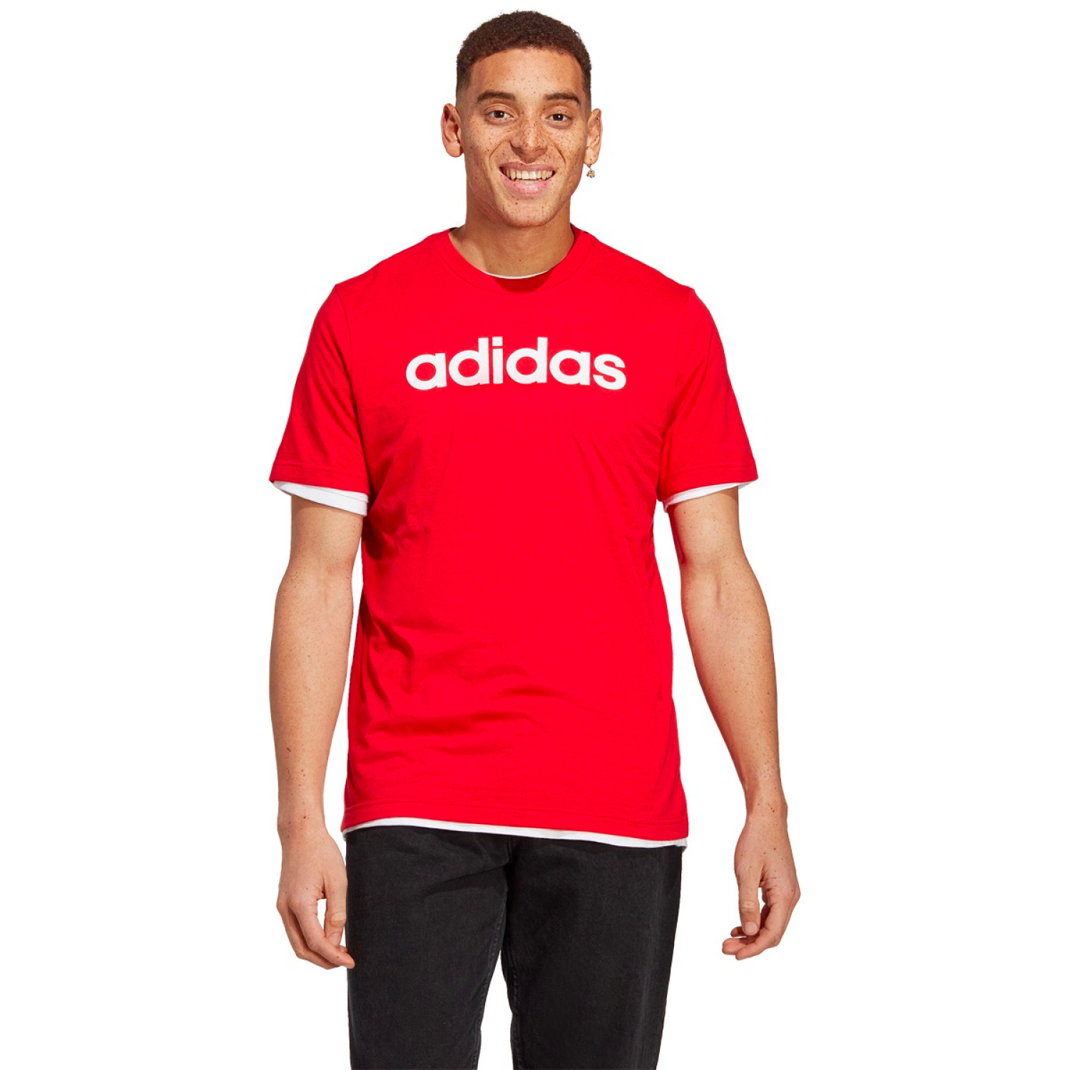 Tričko Adidas lin sj červená | Eshop-tenis.cz
